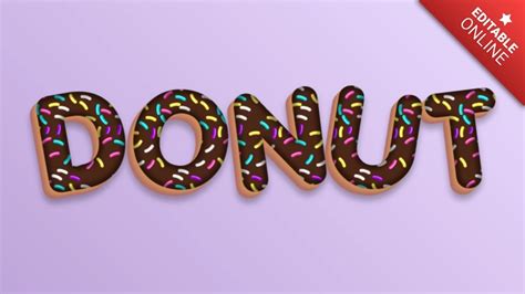 Donut Chocolate Text Effect Generator