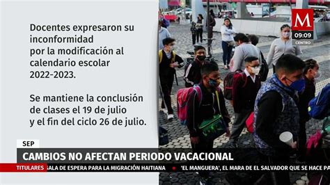 Modificaciones A Calendario Escolar No Afectan Vacaciones De Verano