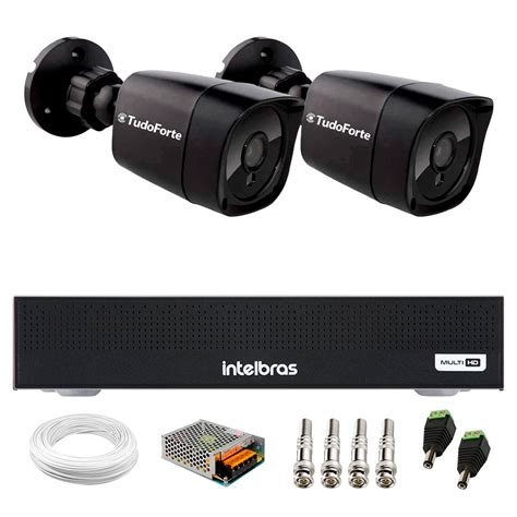 Kit 8 Câmeras de Segurança Full HD 1080p 2MP Bullet 20 Metros