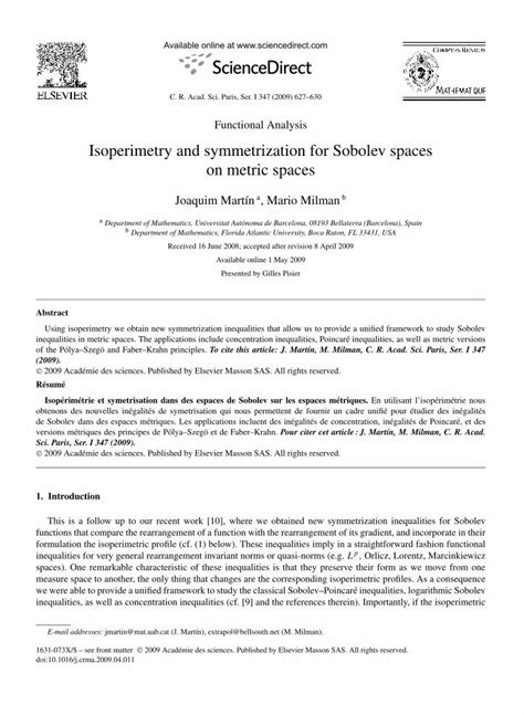 pdf isoperimetry and symmetrization for sobolev spaces on metric spaces dokumen tips