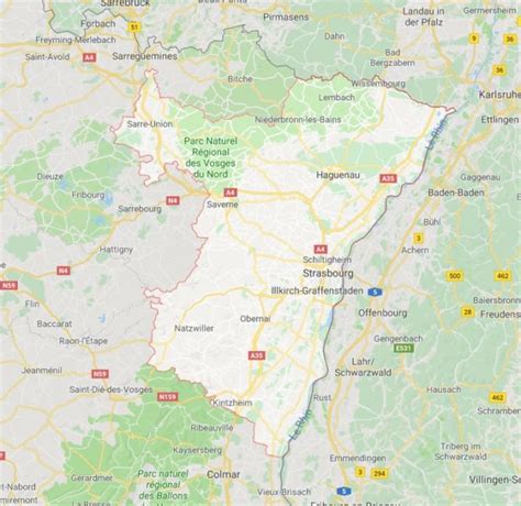 Carte du Bas Rhin Bas Rhin carte du département 67