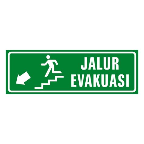Jual STIKER SIGN K3 RAMBU JALUR EVAKUASI TANGGA KIRI KANAN Shopee