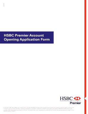 Fillable Online Hsbcinvestments Hsbc Premier Application Form Fax Email