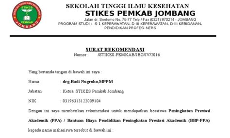 Contoh Surat Rekomendasi Beasiswa Dari Fakultas Contoh Surat The Best