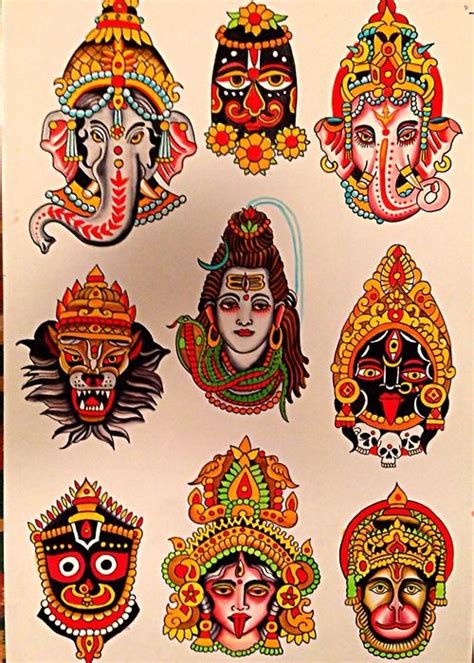 Indy Gods Hindu Tattoos God Tattoos Asian Tattoos Hanuman Tattoo