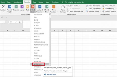 isoweeknum function how to get the week number in excel wall street oasis