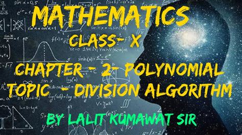 division algorithm polynomial youtube