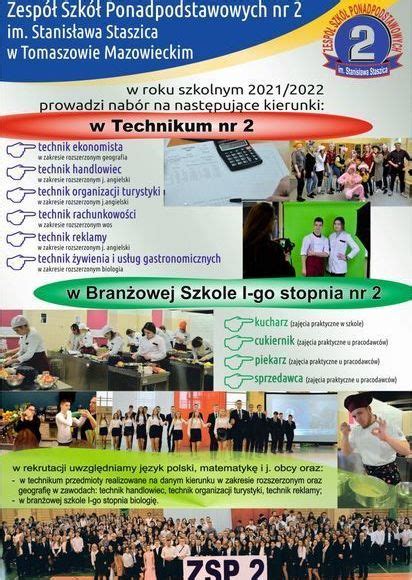 Oferta edukacyjna Zespołu Szkół Ponadpodstawowych nr 2 na rok szkolny
