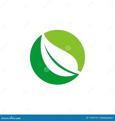 Green Leaf Ecology Logo Template Illustration Design Vector Eps
