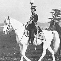 Emperor Hirohito In 1933 Imperial Japanese Army Parade Cropped