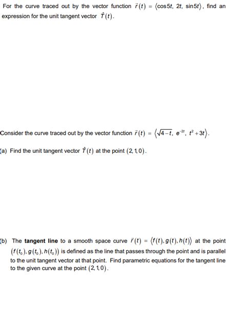 solved for the curve traced out by the vector function