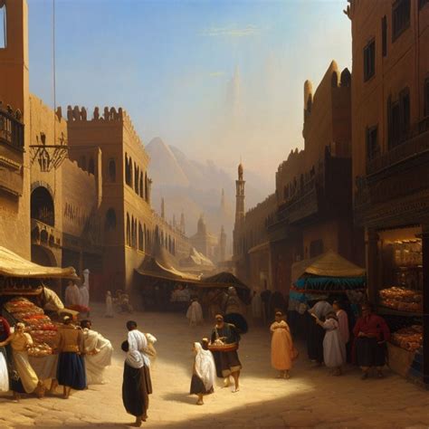 Anxious Gaur931 Painting Of A Ancient City Of Cairo In The Summer