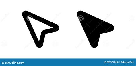 A Set Of Mouse Cursor Icons Computer Pointers Vector Stock Vector