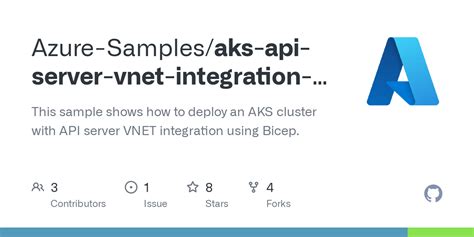 github azure samples aks api server vnet integration bicep this sample shows how to deploy an