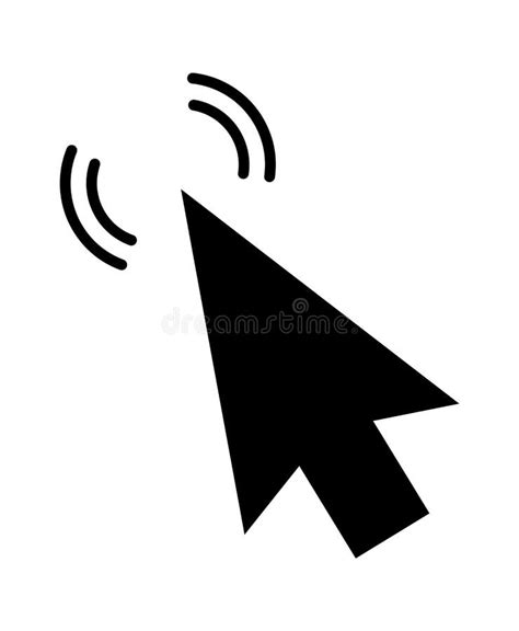 Klik Op Cursor Set Pictogram Met De Aanwijzer Op De Computer En Met De