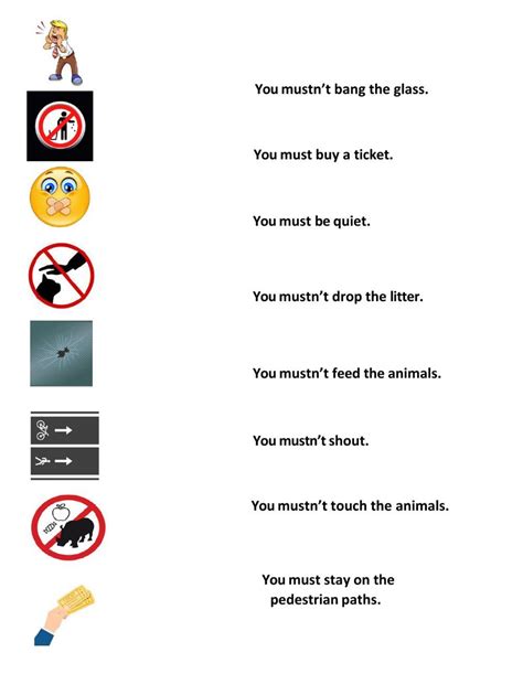 Must And Mustn T Interactive Activity Classroom Rules School Rules