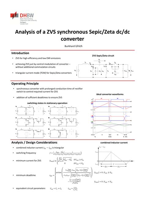 pdf analysis of a zvs synchronous sepic zeta dc dc converter