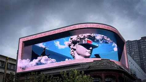 Amazing Giant D Naked Eye Outdoor Large Led Display Billboards In