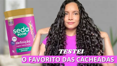 TESTEI O CREME SEDA BOOM SUPER DEFINIÇÃO YouTube