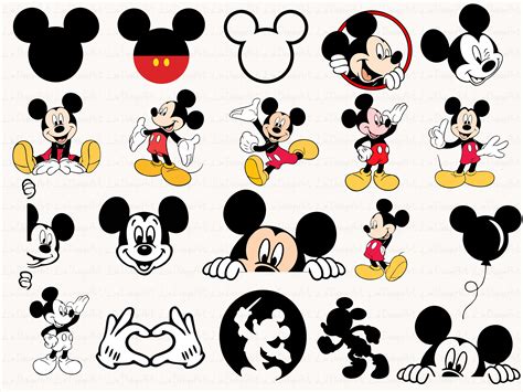 Mickey Mouse Svg Bundle Layered Head Svg Birthday Tshirt Svg Etsy