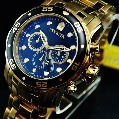 Relógio Invicta Pro Diver 0072 Original Banhado Ouro 18k R 629 00 em