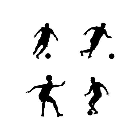 Premium Vector Football Players Silhouettes Vector Pack Different