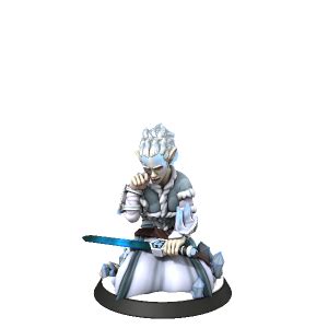 Winter Eladrin Crying Pose Made With Hero Forge