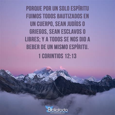 1 Corintios 12 13 BL95 Hemos sido bautizados en el único Espíritu