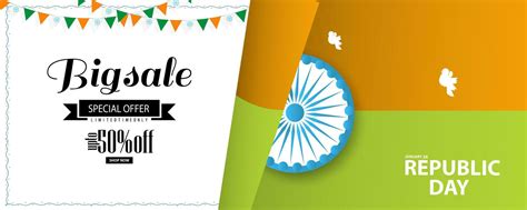 January Republic Day Of India Is The Big Sales Advertising Banner