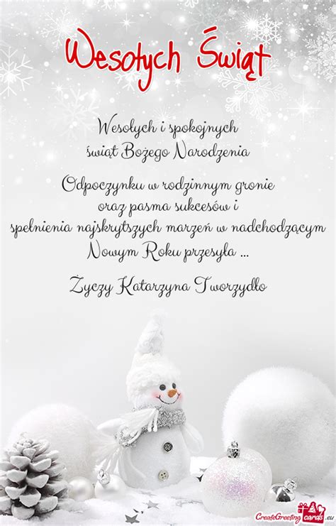 Spełnienia najskrytszych marzeń w nadchodzącym Nowym Roku przesyła
