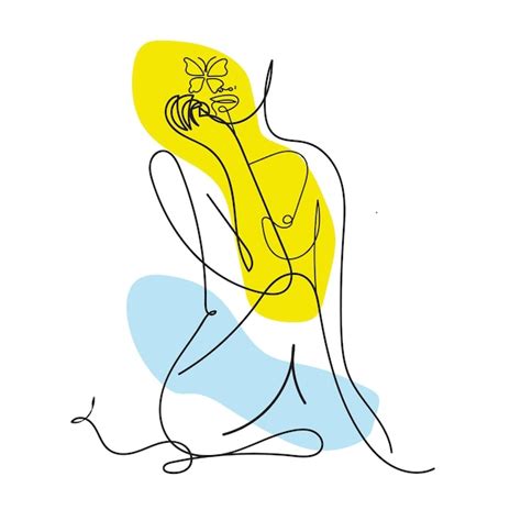 Premium Vector Beautiful Female Body Outline Drawing