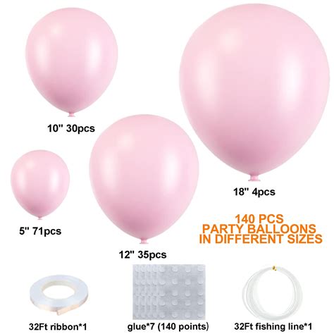 Getuscart Pcs Pastel Pink Balloons Baby Pink Balloon Garland Arch