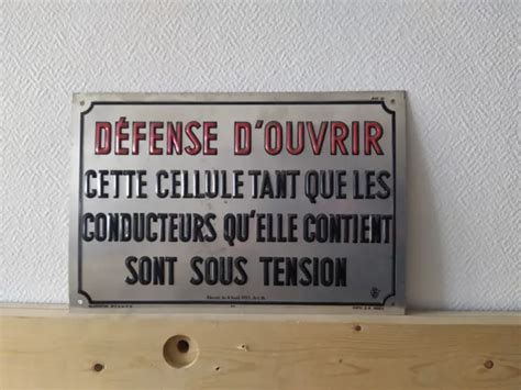 Panneau Danger Lectrique Haute Tension Vintage Ancien Eur