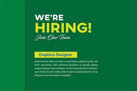 Premium Vector Vector We Are Hiring Banner Hiring Recruitment Design