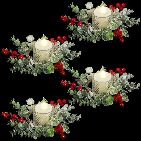 Christmas Candle Rings Wreaths Kitchen Cabinet Wreaths Xmas Wreaths