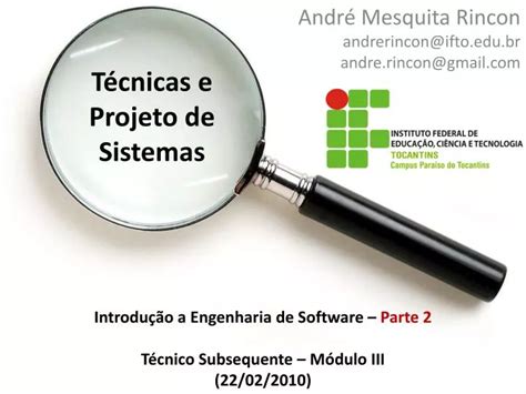 PPT Técnicas e Projeto de Sistemas PowerPoint Presentation free