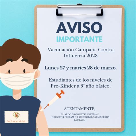 Vacunación Campaña Contra Influenza 2023 San Francisco de Asís