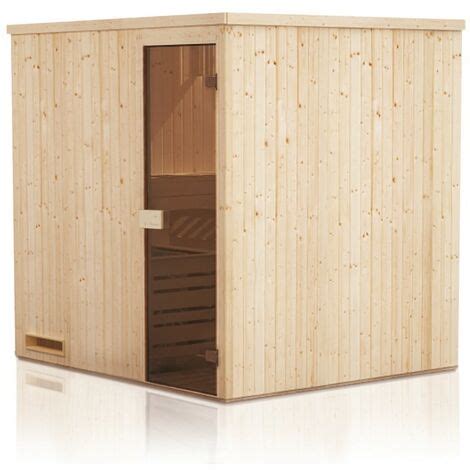 Cabine de sauna 194x144x199 avec poêle à commande déportée