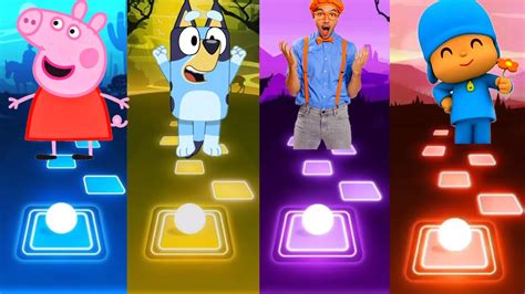 Peppa Pig Bluey Bingo Blippi Pocoyo Who Is Best Youtube