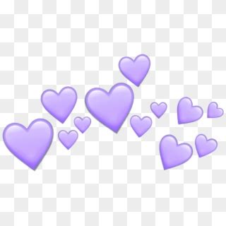 Heart Hearts Tumblr Emoji Sticker Emojis Crown Purple Heart Crown