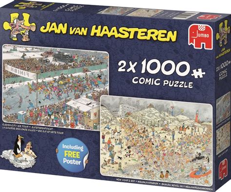 Jan Van Haasteren Winter Fun 2in1 Puzzel Elfstedentocht En