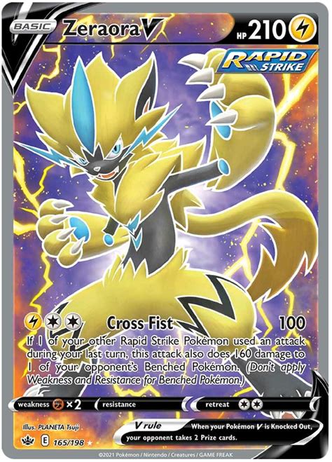 Zeraora V Chilling Reign 165 Pokemon Card