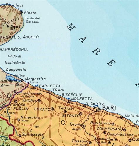 Cartina Puglia Mappa Geografica Della Puglia Cartina Stradale Puglia