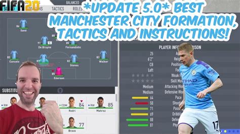 UPDATE 5 0 FIFA 20 BEST MANCHESTER CITY FORMATION TACTICS AND