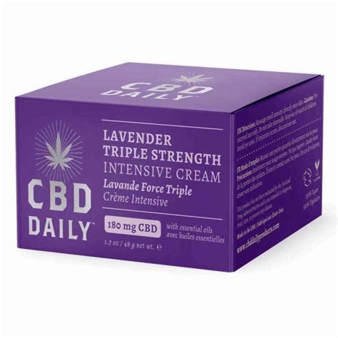 CBD Daily Intensive Cream Triple Strength Lavender By Earthly Body