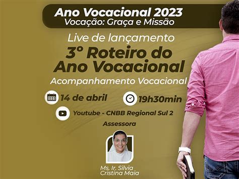 Ano Vocacional 2023 Acontece hoje live 3º roteiro Acompanhamento
