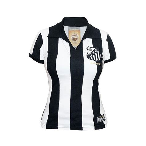 Camisa Retrô Feminina Santos Bimundial Listrado 62 63 Camisas Retrô Mania