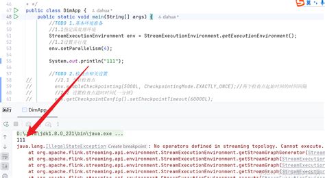 Flink异常org apache flink streaming api environmen java lang