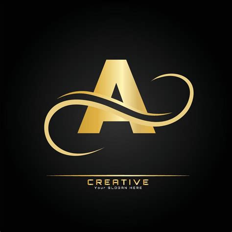 Letter Initial Luxurious Logo Template Logo Golden Concept Letter