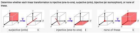 solved determine whether each linear transformation is injective 1 answer transtutors